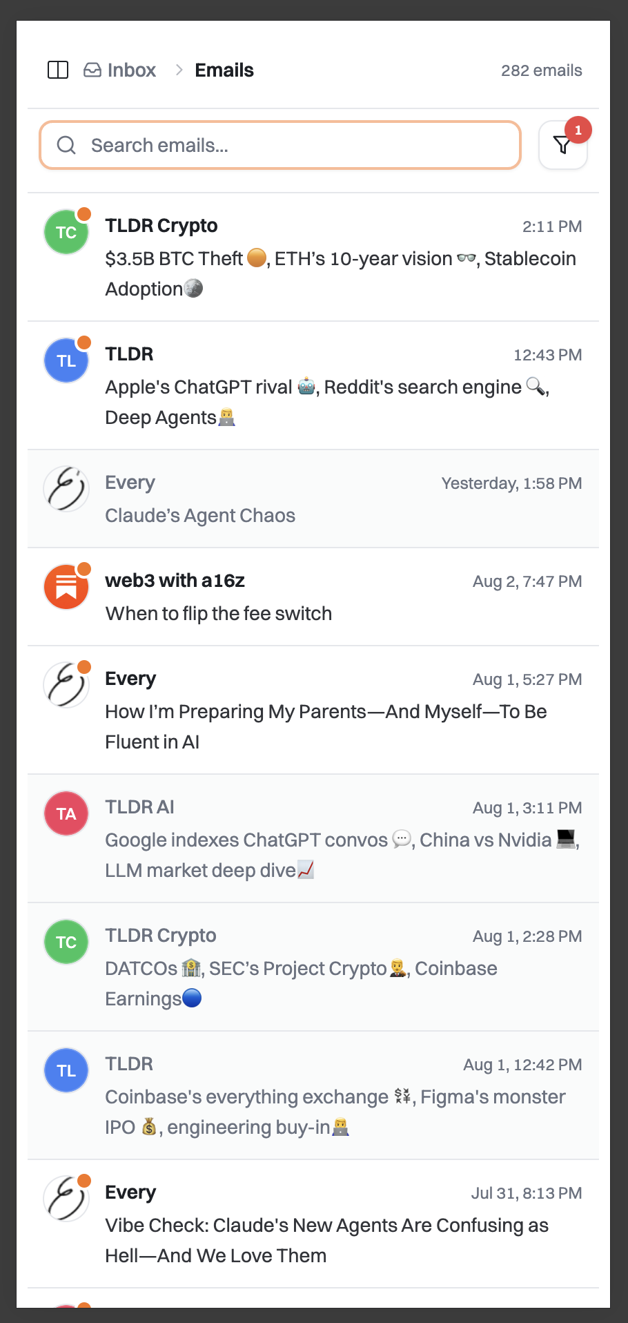 Summate Inbox v2 - Smart Email Newsletter Management on Any Device